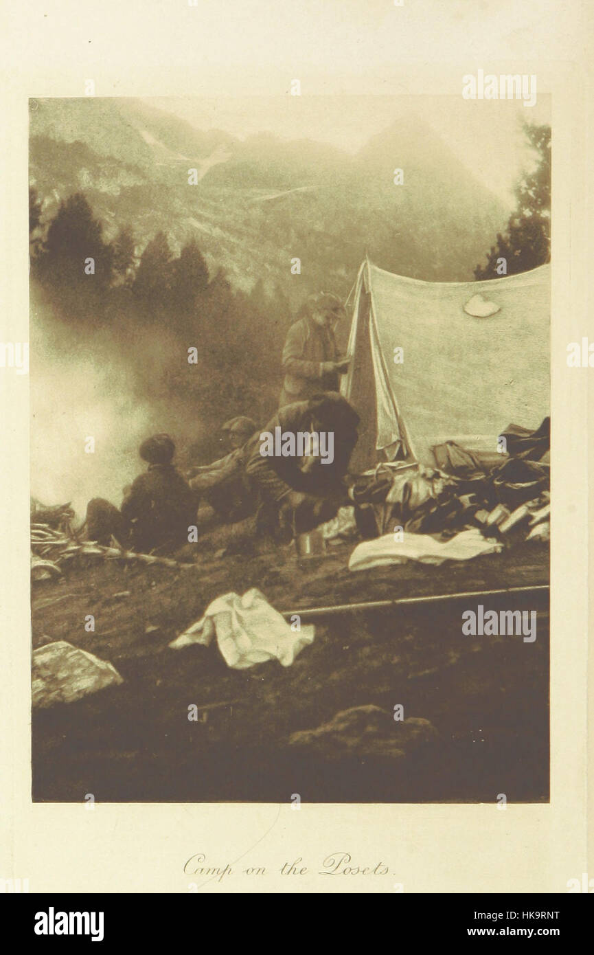 The photograph shows a page from 'Through the High Pyrenees ...