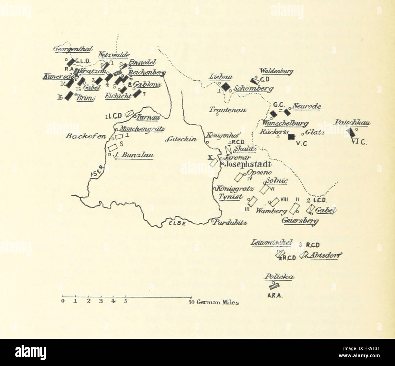 Image from page 80 of 'The Campaign of 1866 in Germany,' detailing the ...
