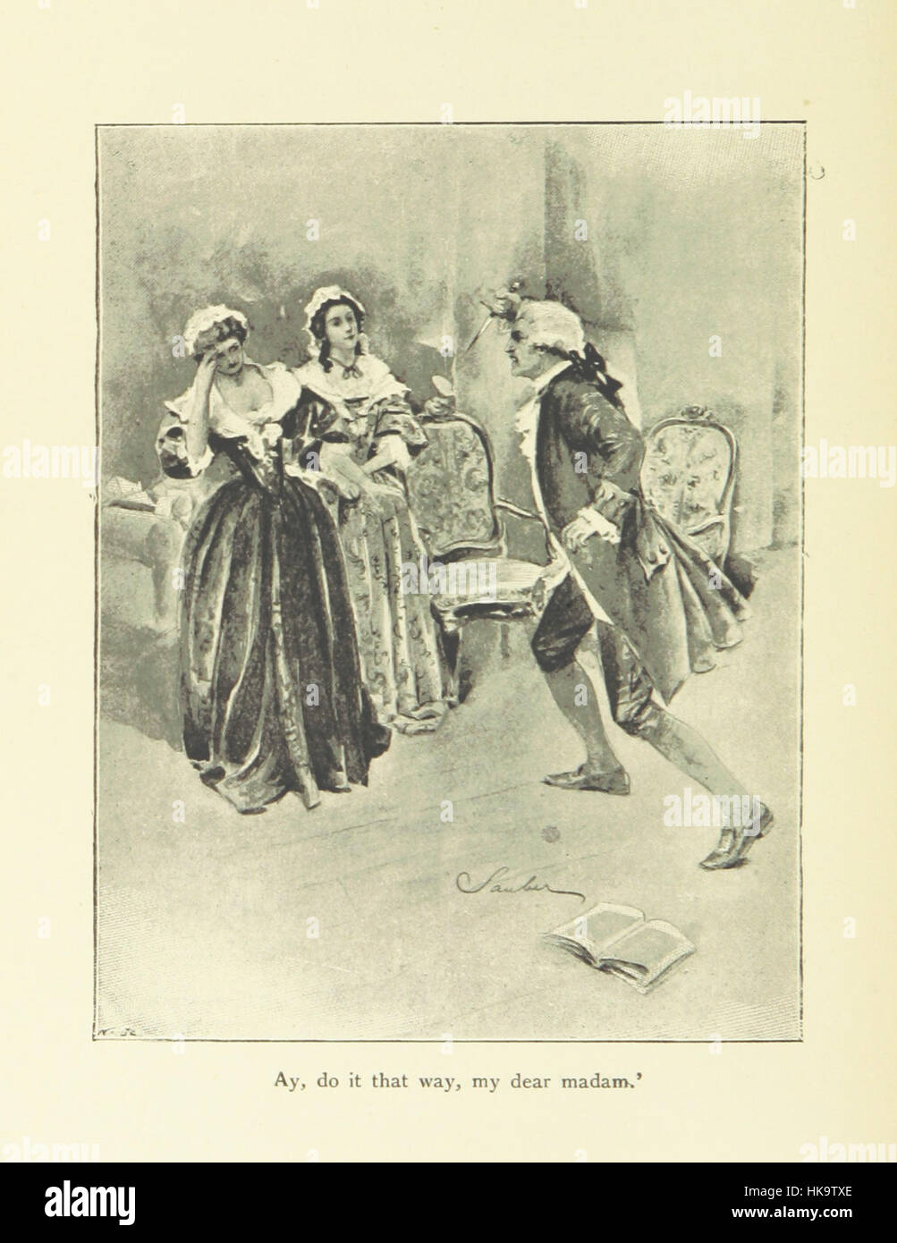 A scene from 'The Impudent Comedian', illustrated by R. Sauber ...