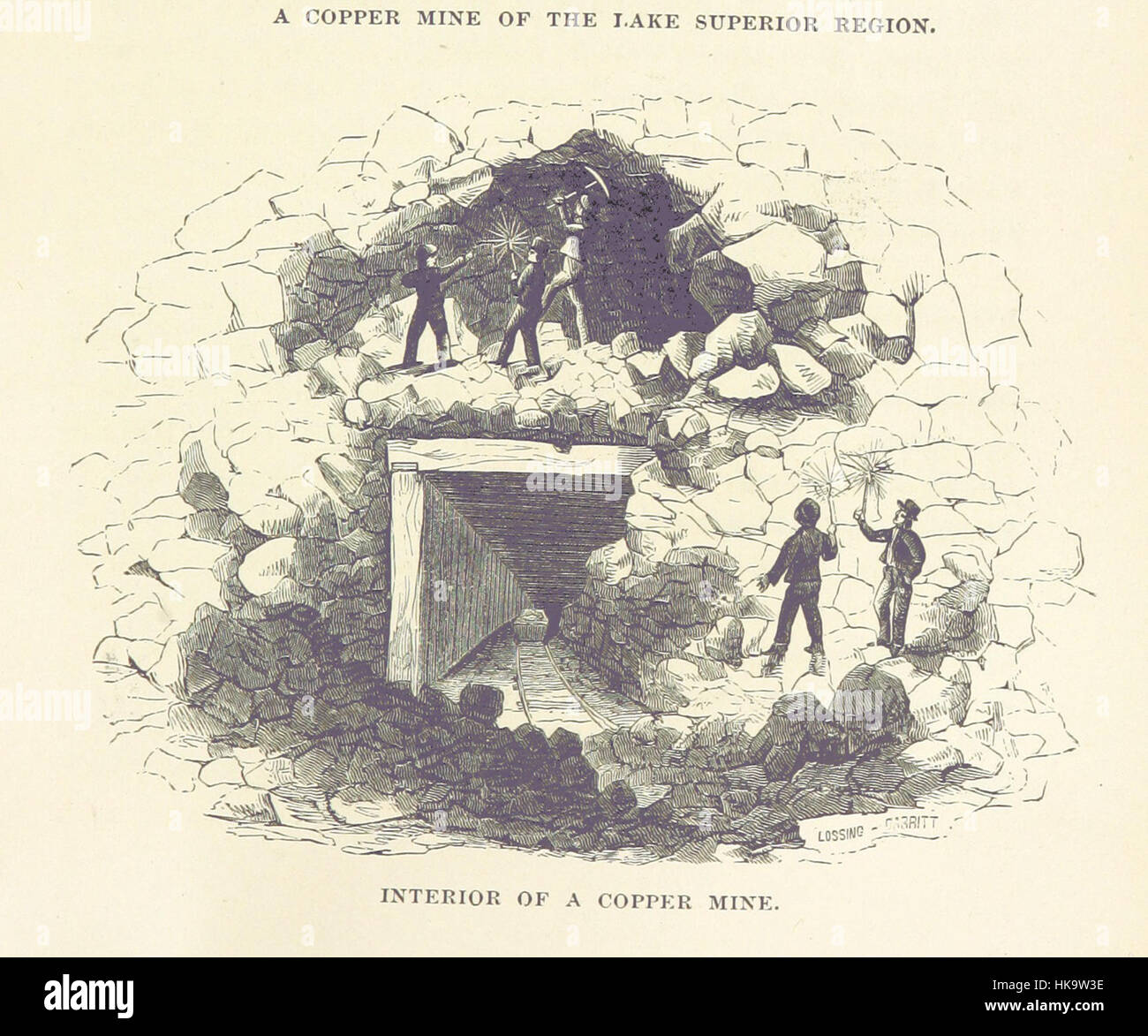 Illustration from 'Underground, or Life below the surface' depicting ...