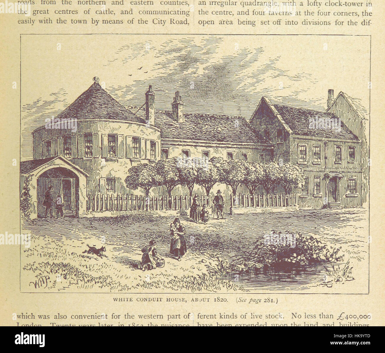 An illustration from 'Old & New London,' depicting the city’s ...