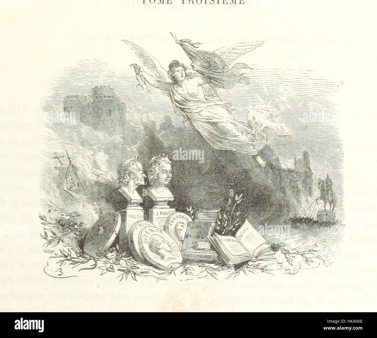 Illustration from 'Histoire de France populaire', showing key moments ...