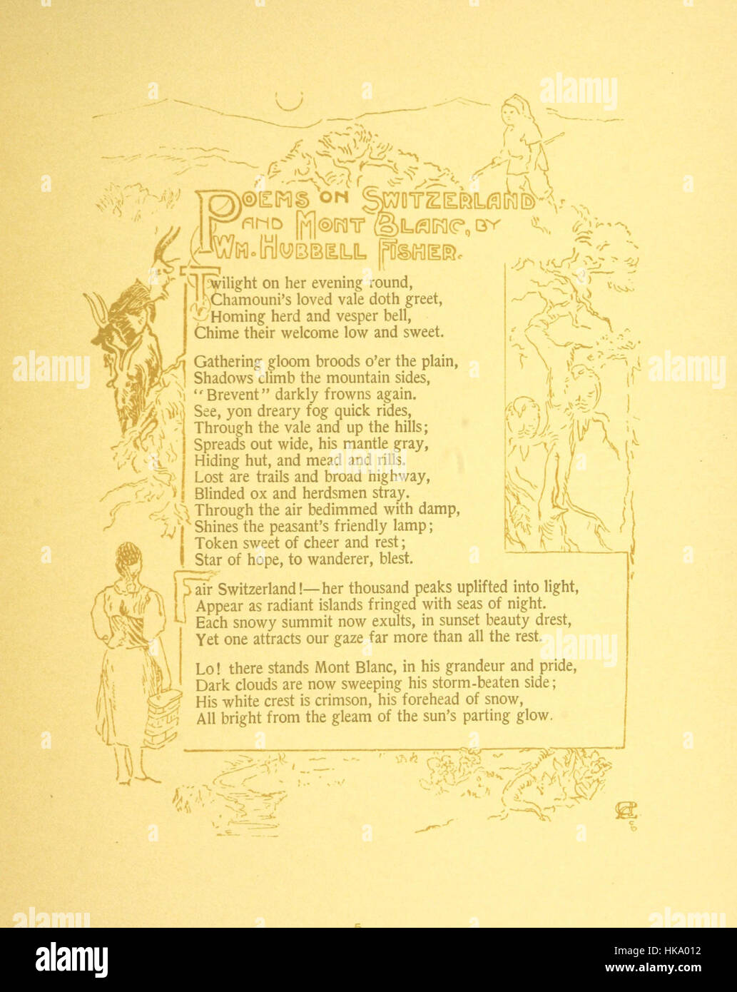 Image from page 9 of 'Poems on Mont Blanc and Switzerland', featuring ...