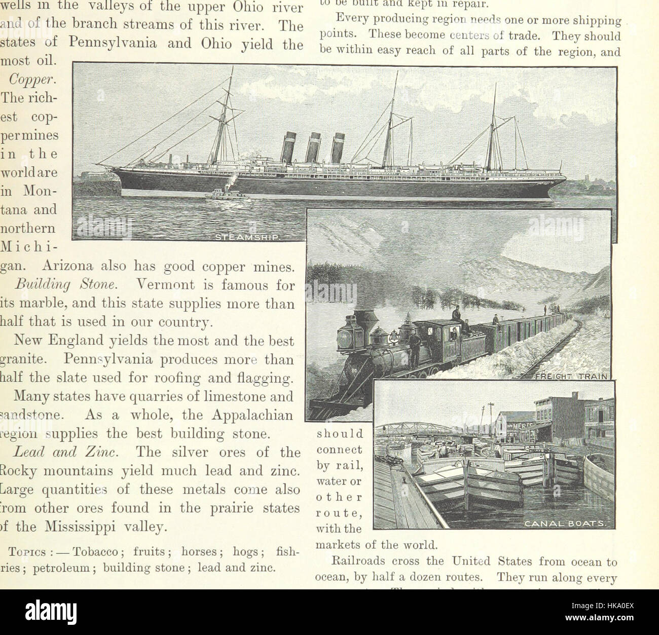 Illustration from the book 'Elements of Geography', detailing key ...