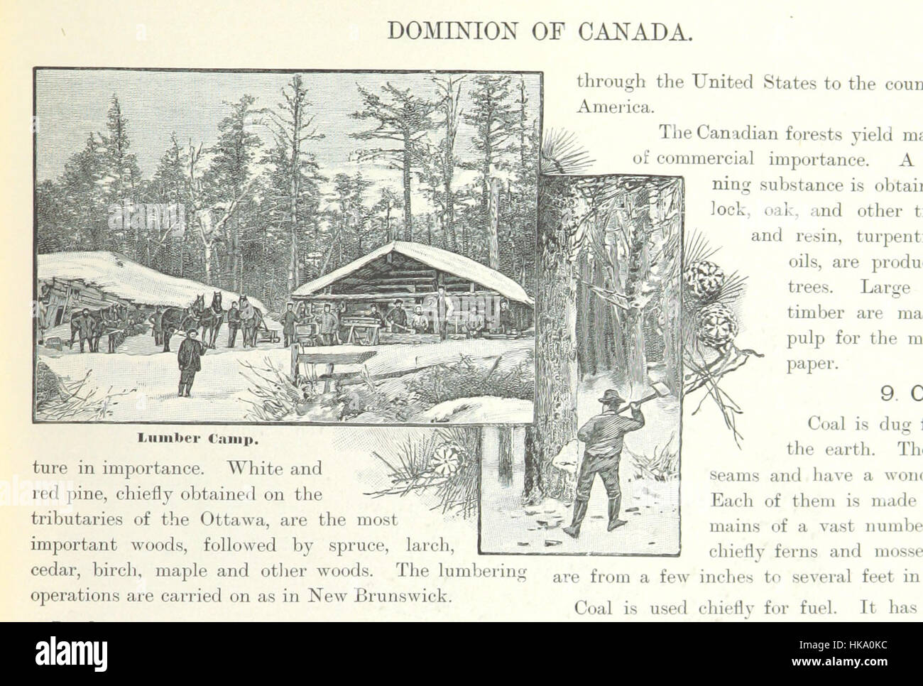 Educational map from the book 'New Canadian Geography', illustrating ...