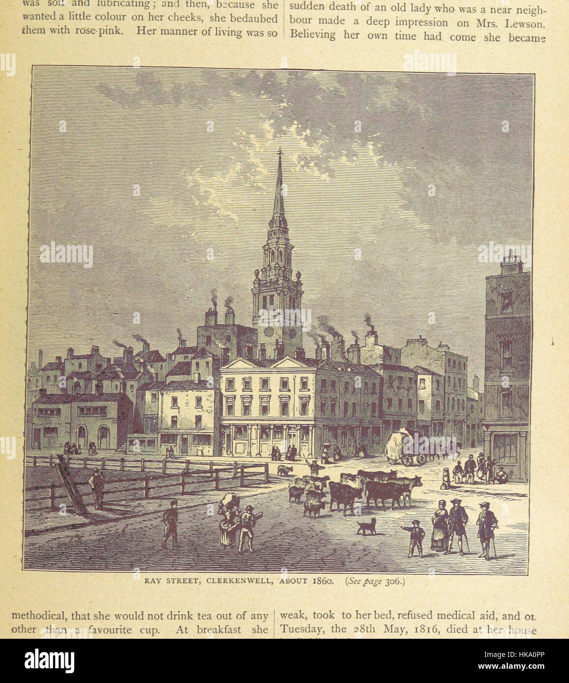 The photograph illustrates a page from 'Old & New London,' offering a ...