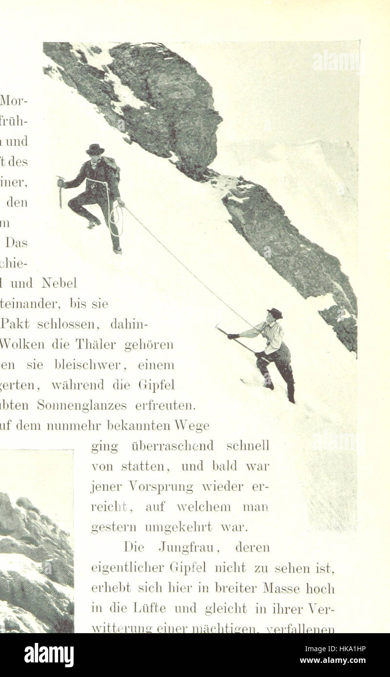 Illustration from 'In luftigen Hoùh'n', showcasing the Jungfrau and the ...