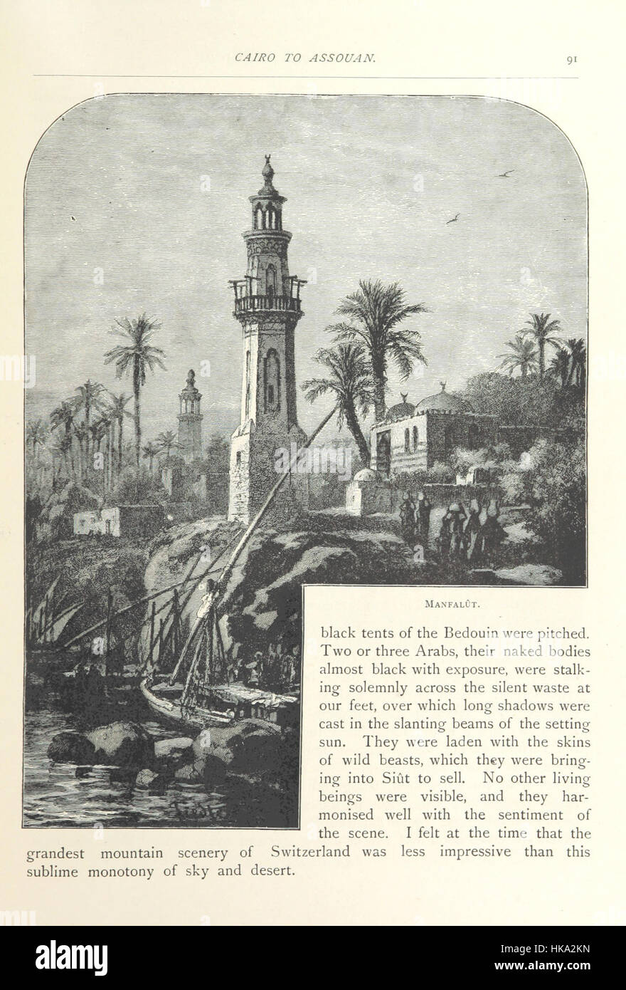 An illustration from 'The Land of the Pharaohs,' showing ancient ...