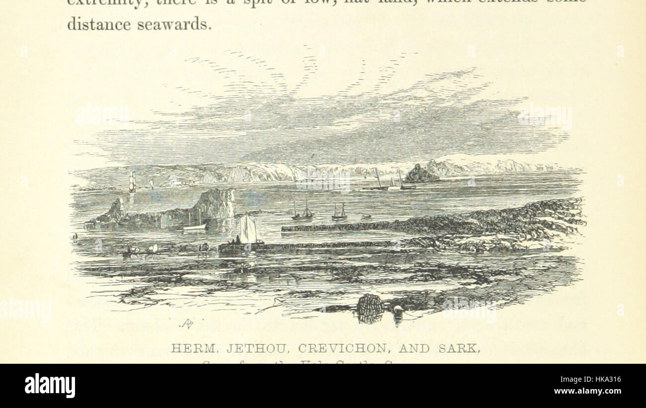 An illustration from 'The Channel Islands', showcasing a detailed view ...