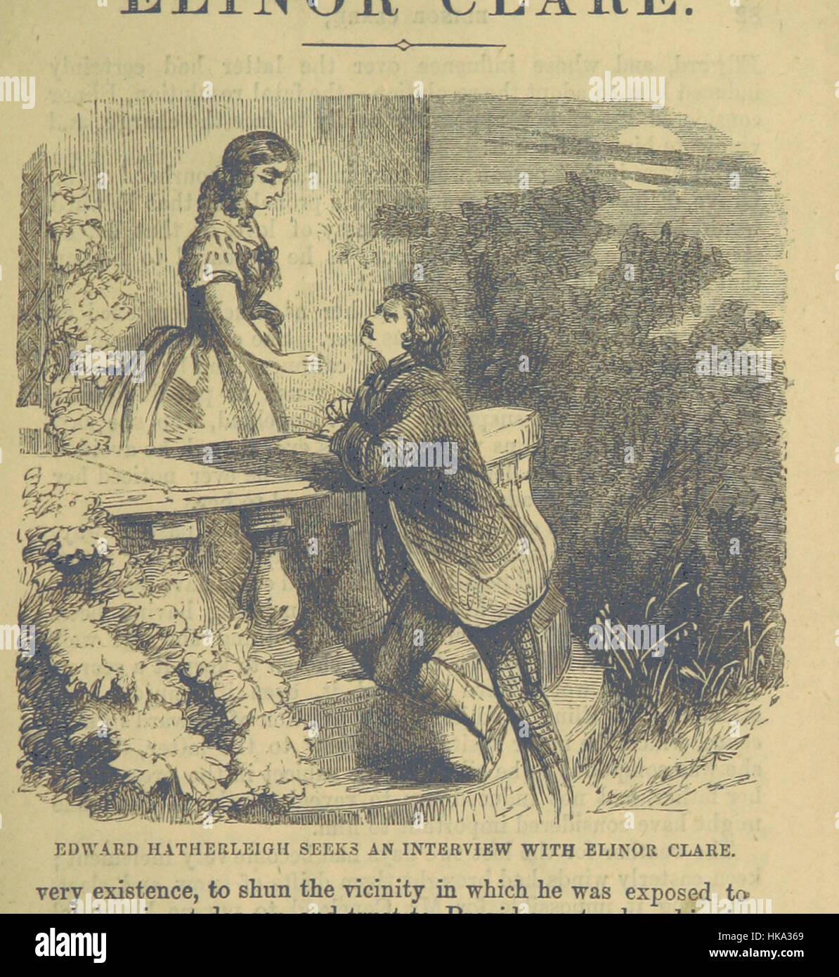 Illustration from 'Elinor Clare; or, the Haunted Oak', by Mary Bennett ...