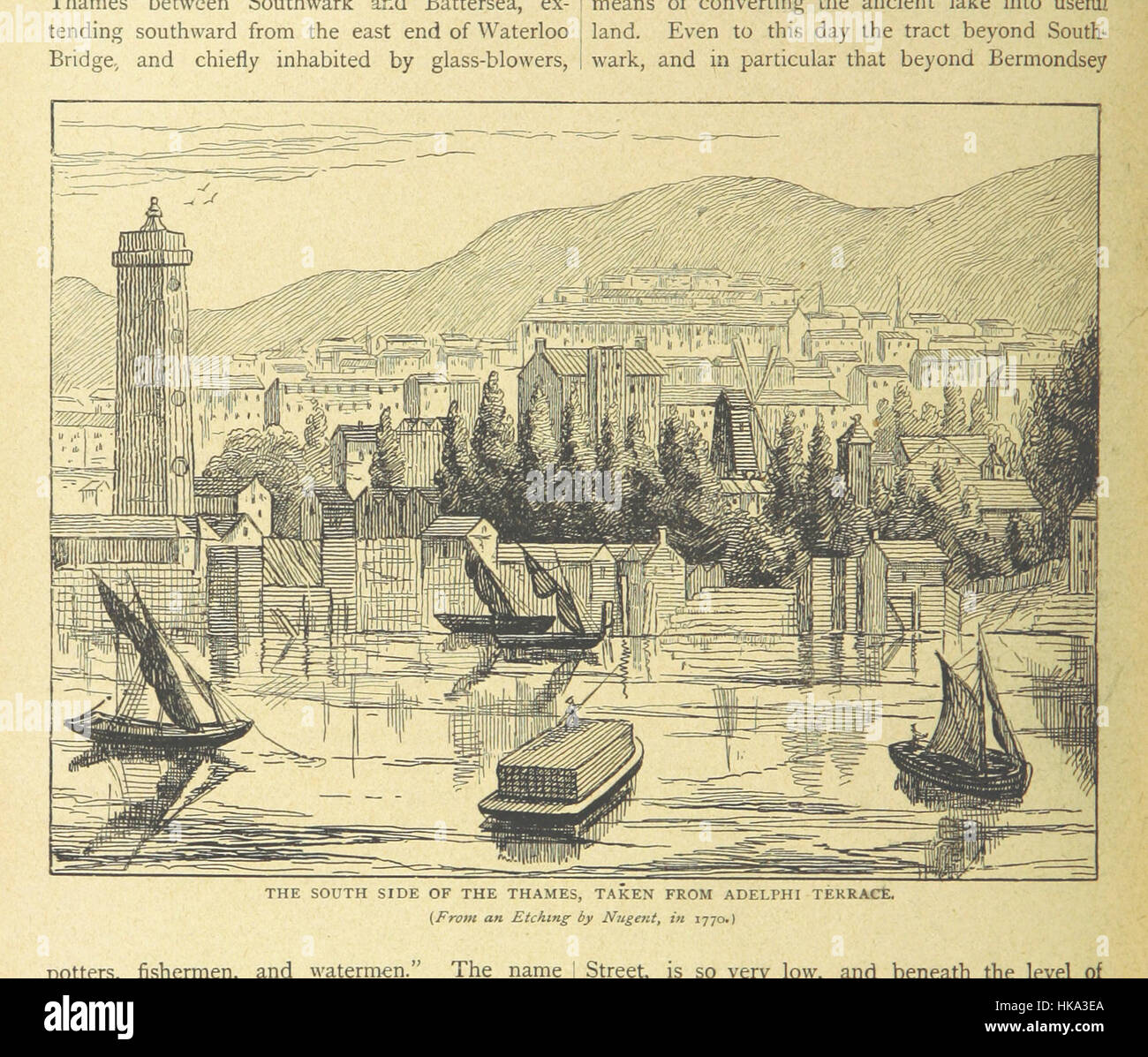 This illustration from 'Old & New London' captures a historic view of ...