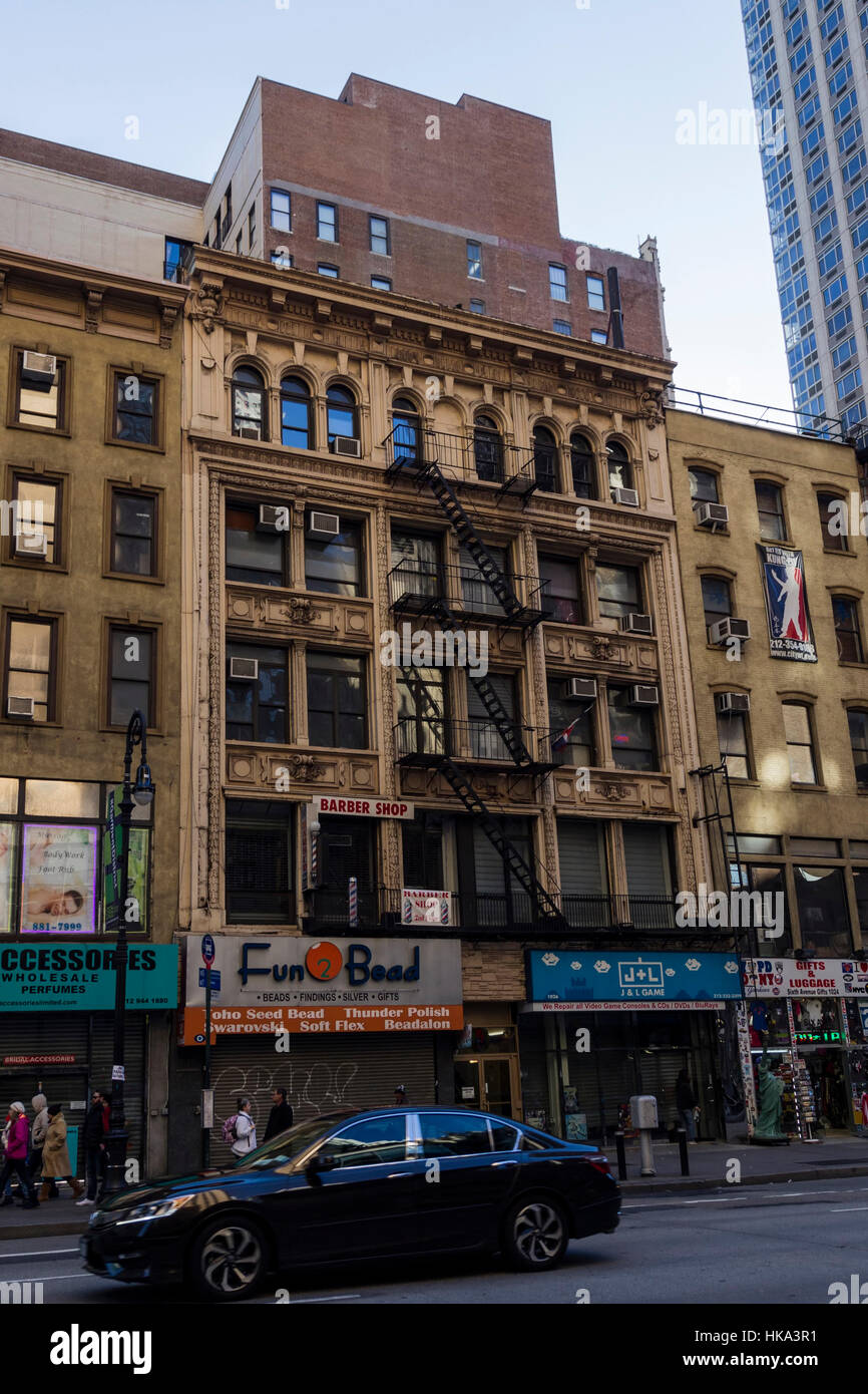 Old building exterior New York early morning Stock Photo - Alamy
