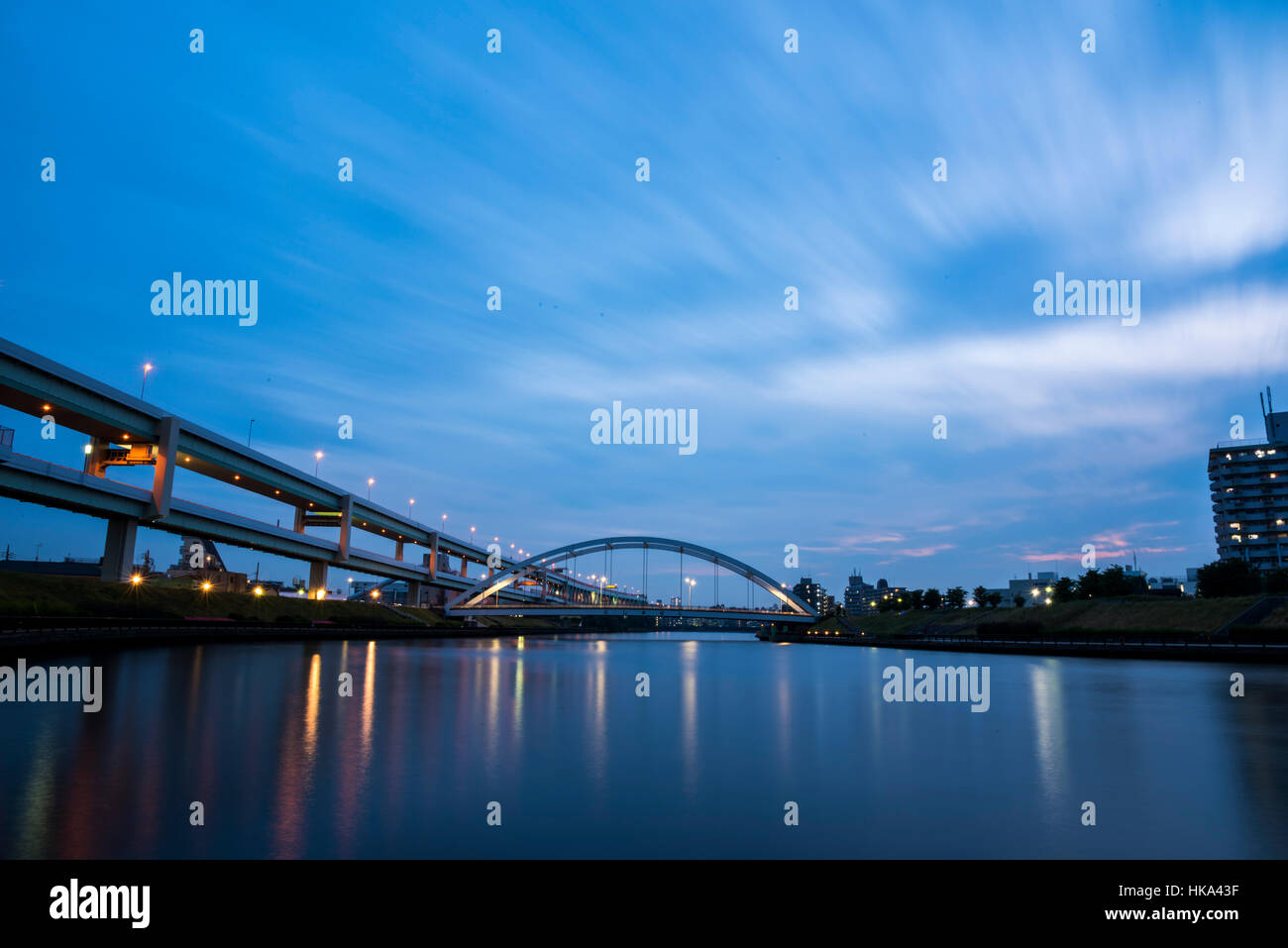 Toyoshima Bridge,Sumida River, Tokyo,Japan Stock Photo - Alamy