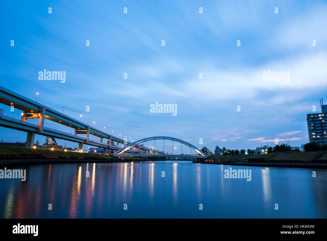 Toyoshima Bridge,Sumida River, Tokyo,Japan Stock Photo - Alamy