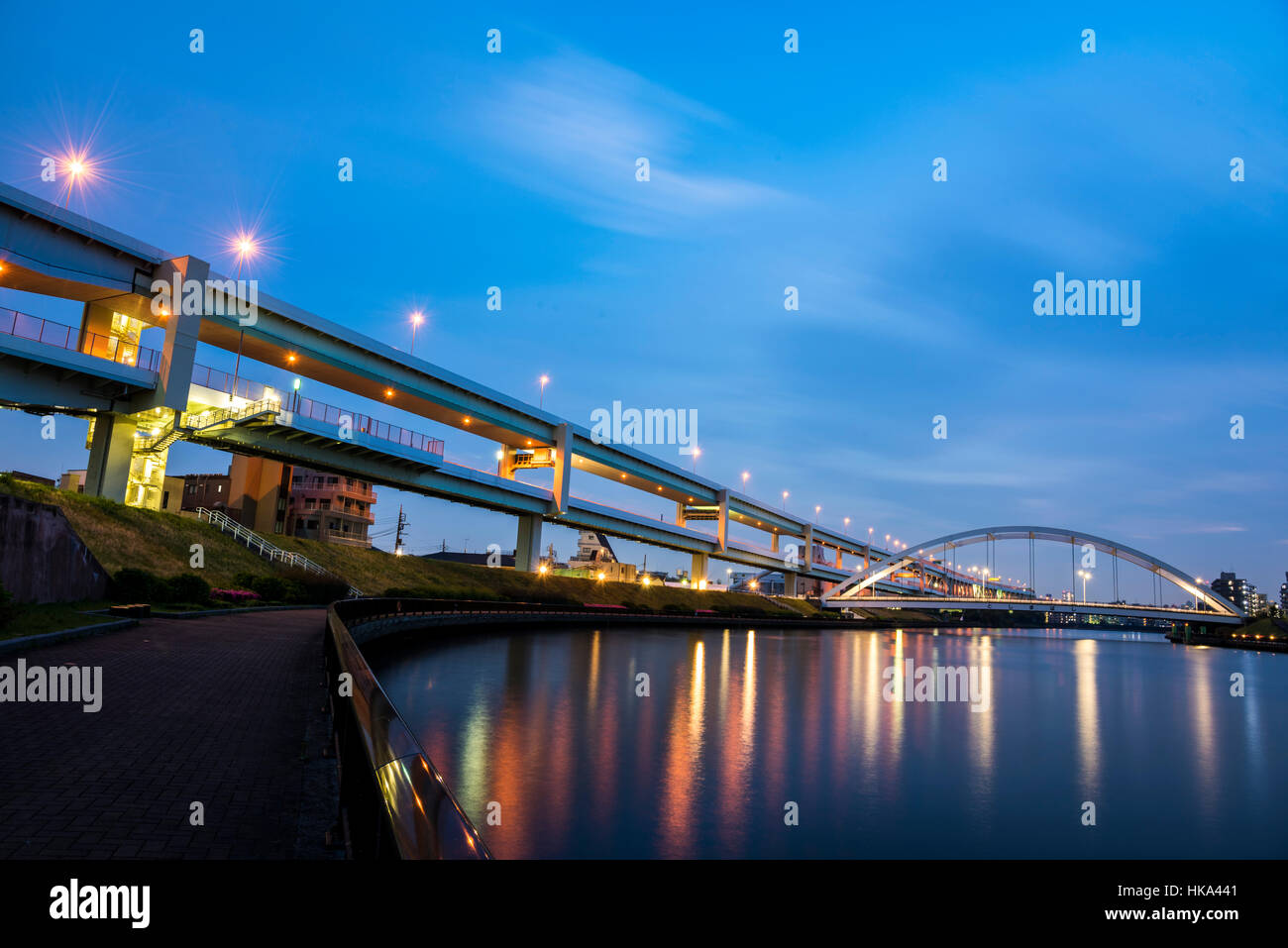 Toyoshima Bridge,Sumida River, Tokyo,Japan Stock Photo - Alamy