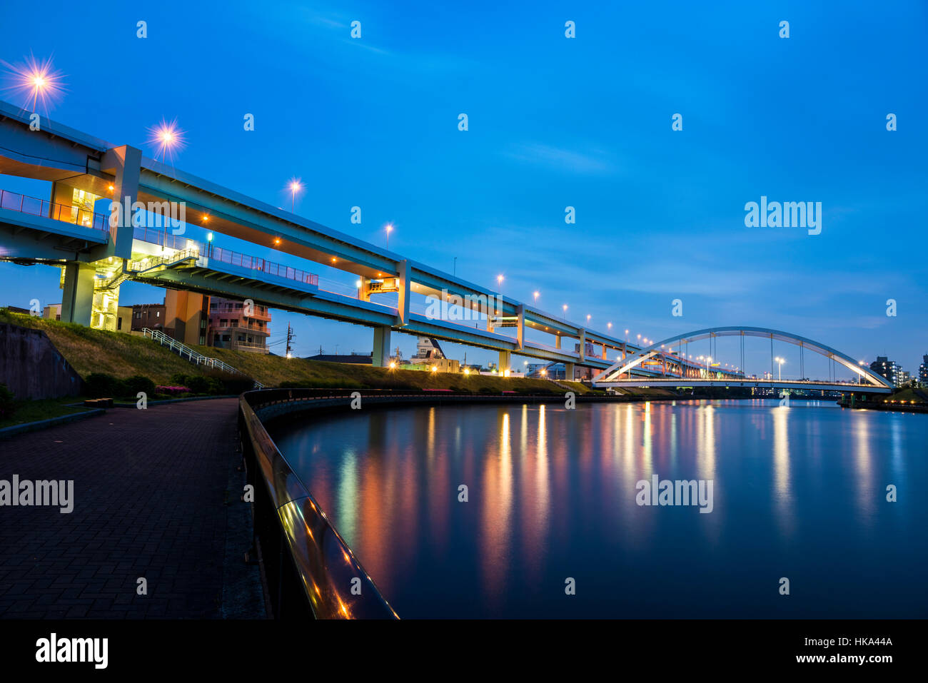 Toyoshima Bridge,Sumida River, Tokyo,Japan Stock Photo - Alamy
