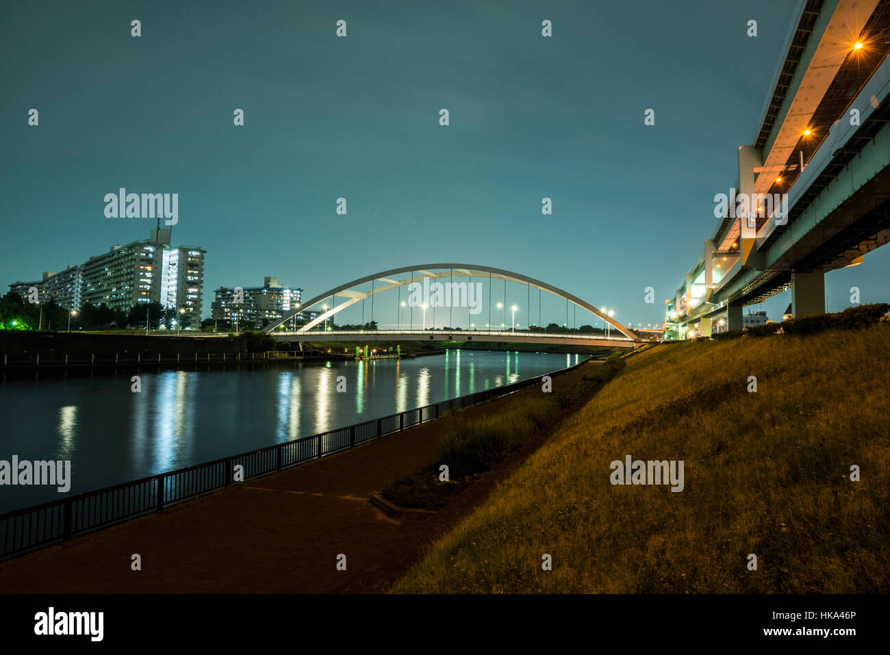 Toyoshima Bridge,Sumida River, Tokyo,Japan Stock Photo - Alamy