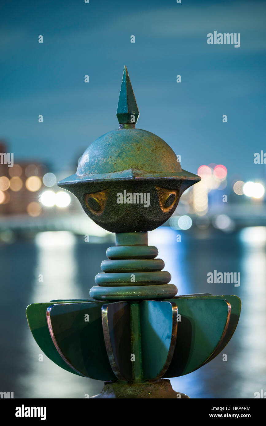 Decoration of Fence near Ryogoku Bridge,Sumida River,Tokyo,Japan Stock ...