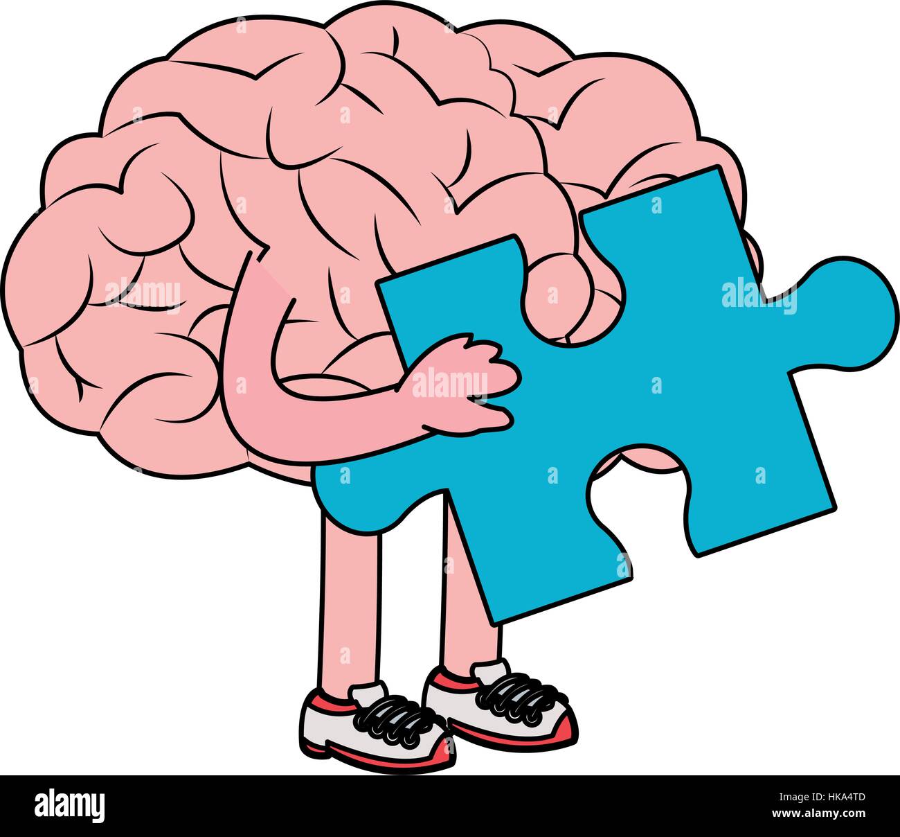 Illustration Human Brain Jigsaw Puzzle High Resolution Stock ...