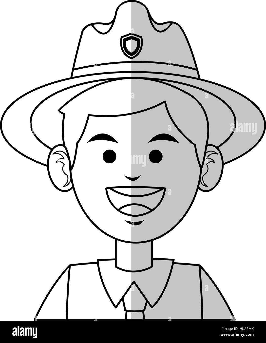 Police officer of the forest Stock Vector Images - Alamy