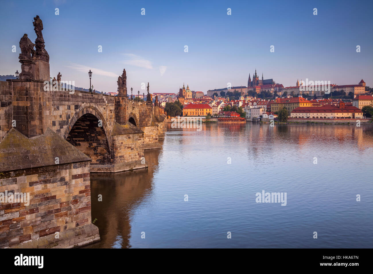 Prague at sunset. Image of Prague, capital city of Czech Republic ...