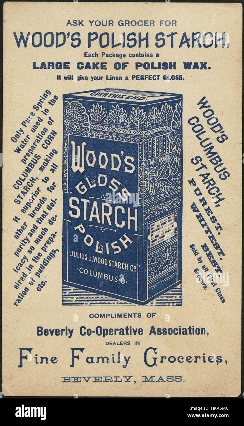 Wood's Gloss Polish Starch [back] Stock Photo - Alamy