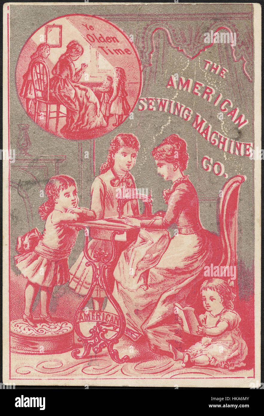 Ye olden time - the American Sewing Machine Co. (front Stock Photo - Alamy
