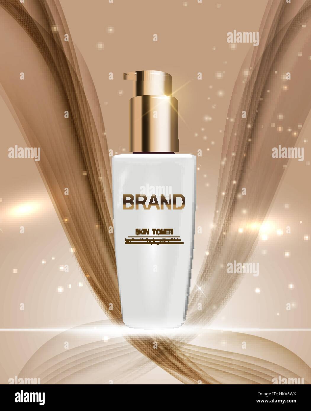 Skin Toner Bottle Tube Template for Ads or Magazine Background Stock ...