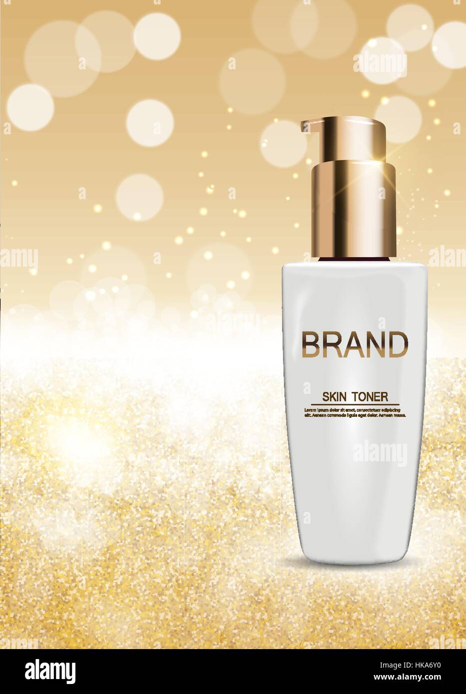 Skin Toner Bottle Tube Template for Ads or Magazine Background Stock ...