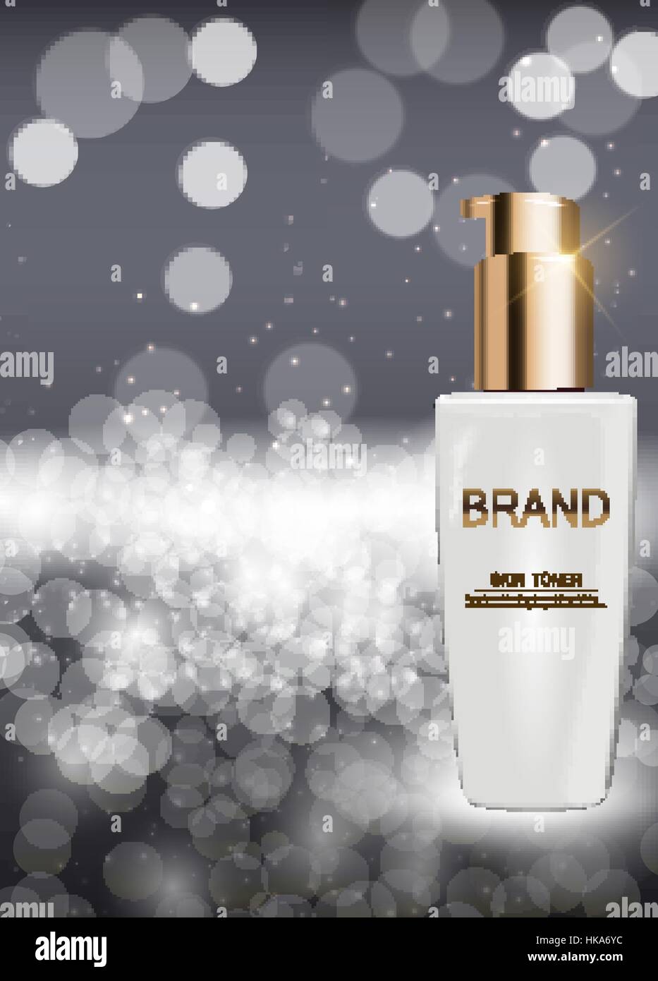 Skin Toner Bottle Tube Template for Ads or Magazine Background Stock ...