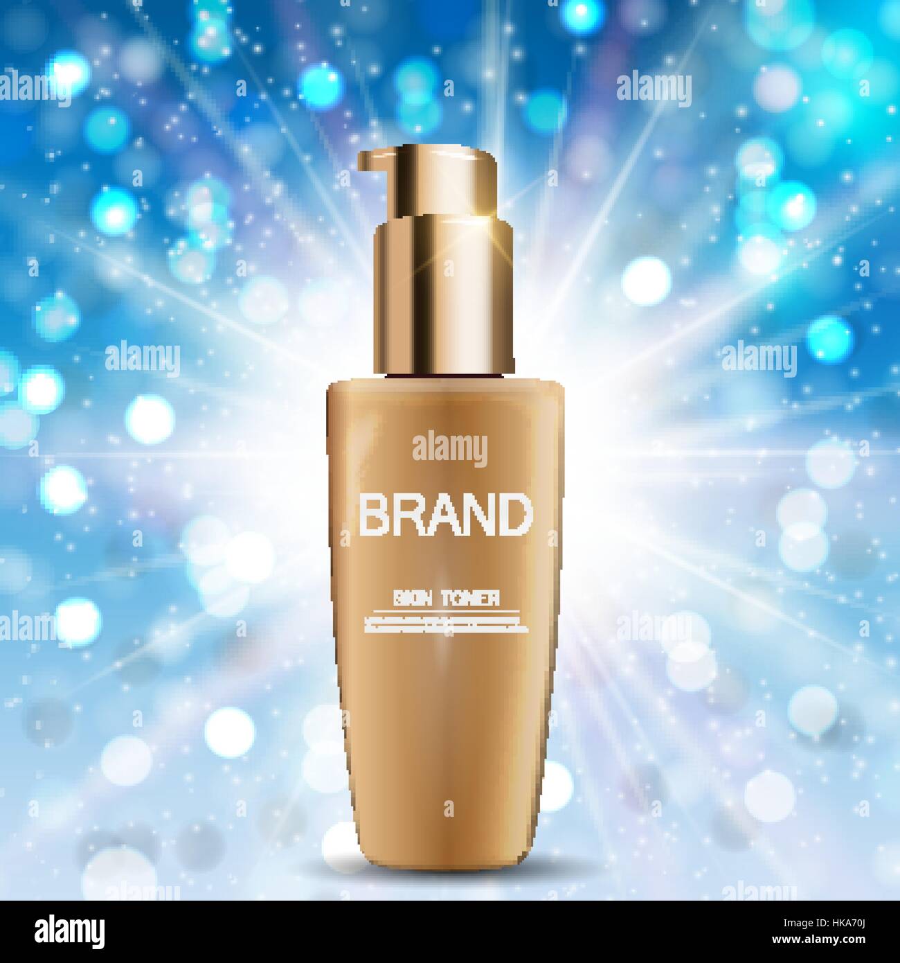 Skin Toner Bottle Tube Template for Ads or Magazine Background Stock ...