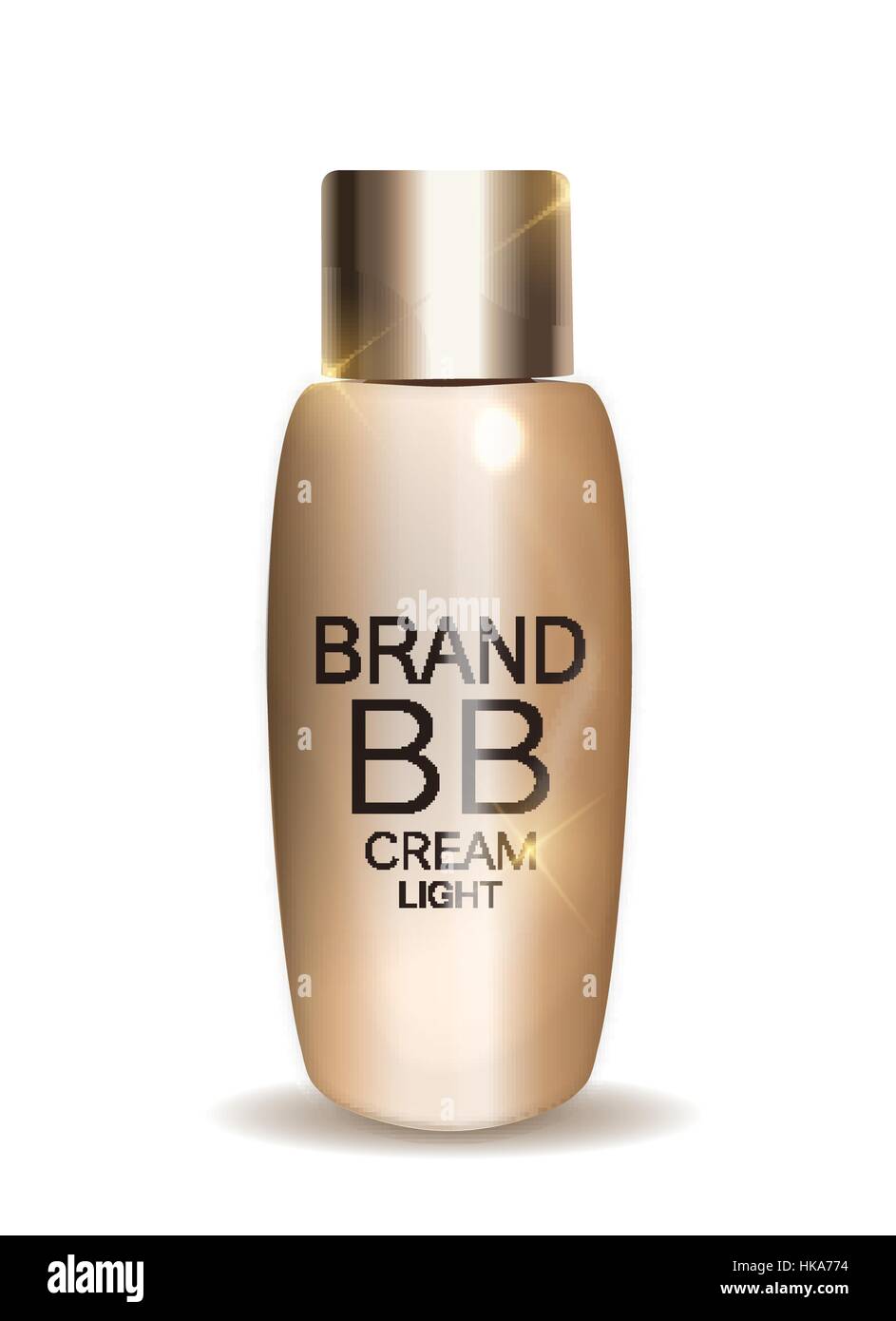 BB Cream Bottle Template for Ads or Magazine Background. 3D Real Stock ...