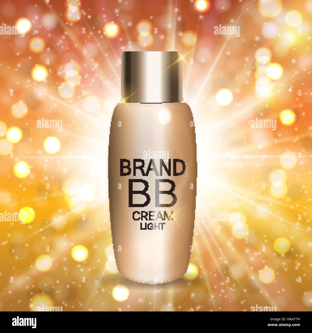 BB Cream Bottle Template for Ads or Magazine Background. 3D Real Stock ...