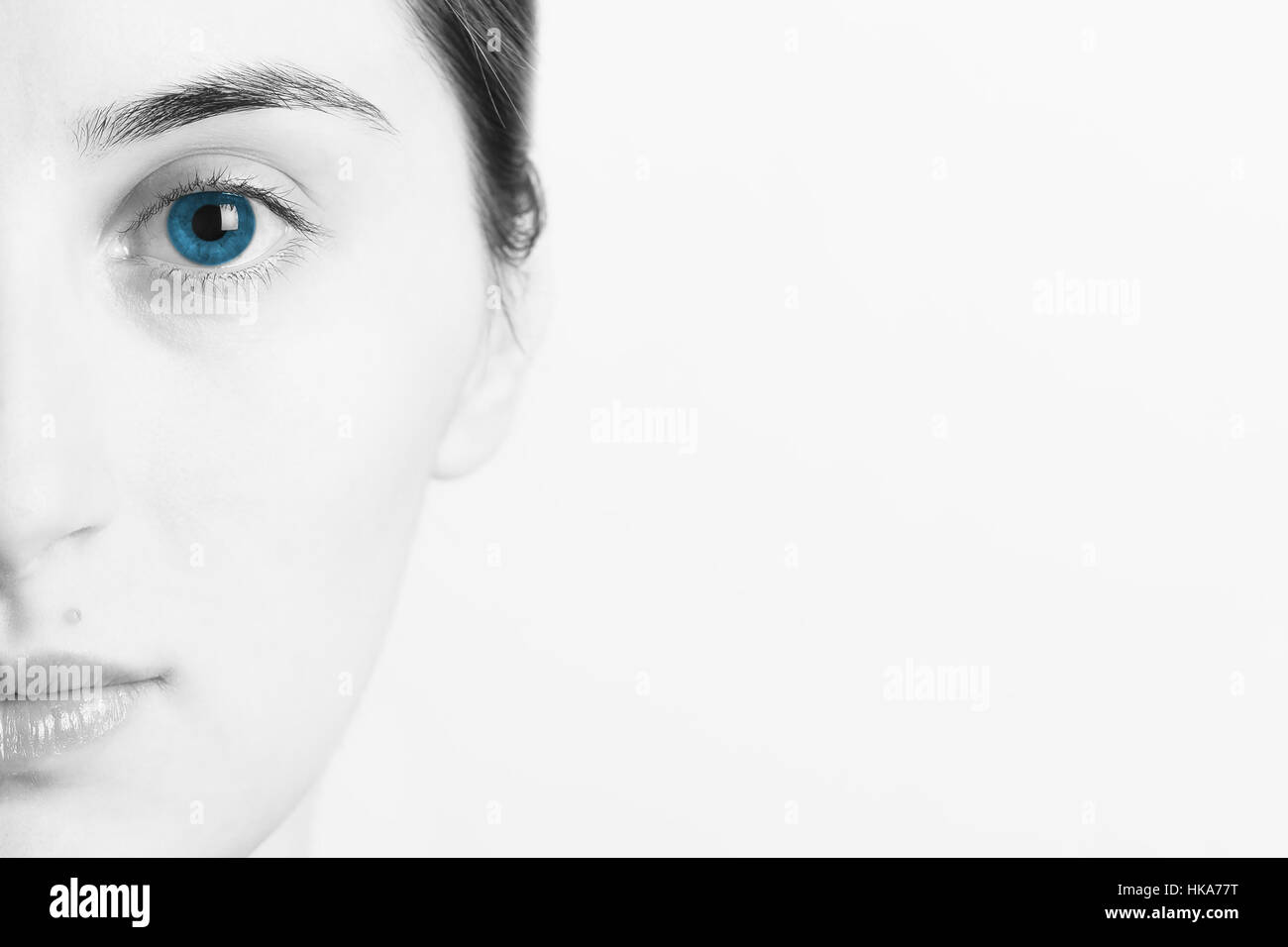 Normal Girl With Black Hair And Blue Eyes