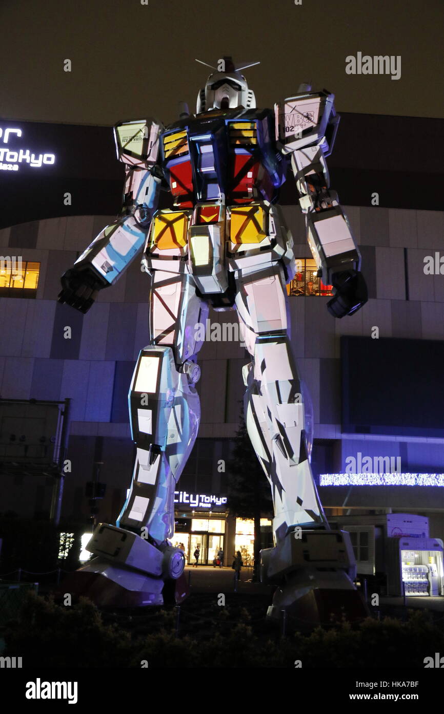 Actual size statue of Gundam at Gundam Front Tokyo, Odaiba, Tokyo ...