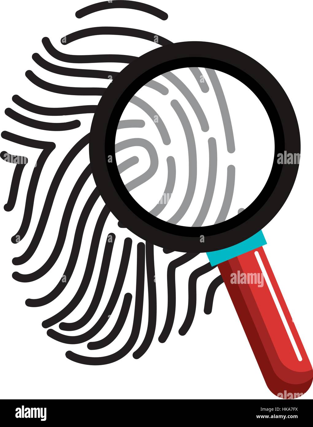 Magnifying glass finger prints Stock Vector Images - Alamy