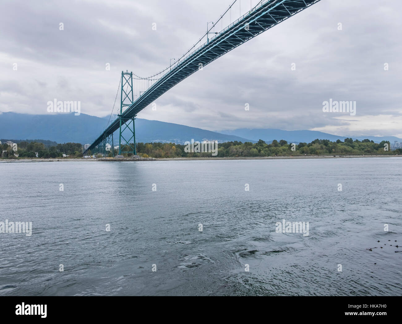 Lions Gate Bridge also known as the First Narrows Bridge spans the ...