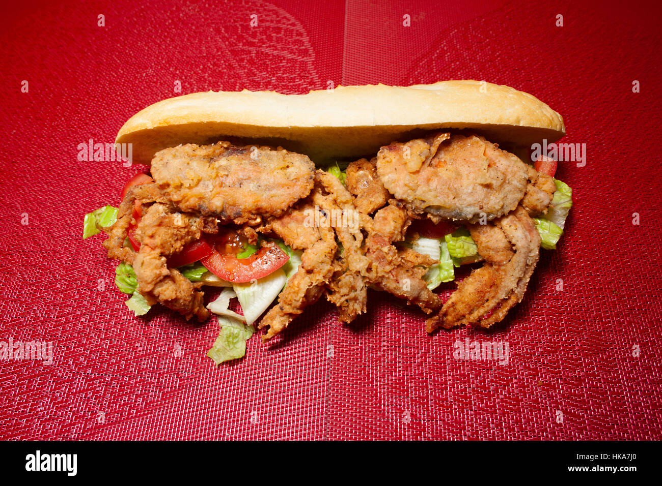 A soft shell crab po-boy Stock Photo - Alamy