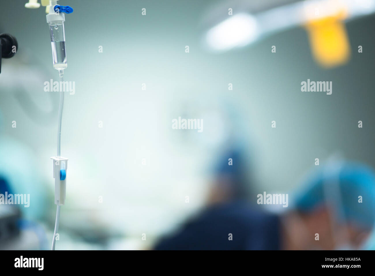 Hospital surgery medical drip in emergency room operating theater ward ...