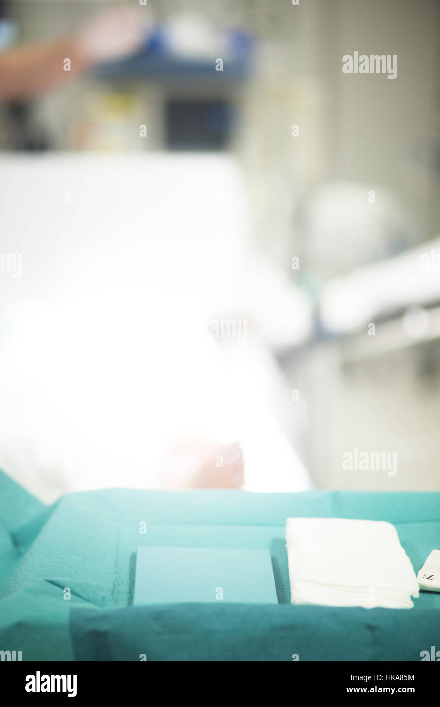 Hospital ward emergency room operating theater and modern equipment ...