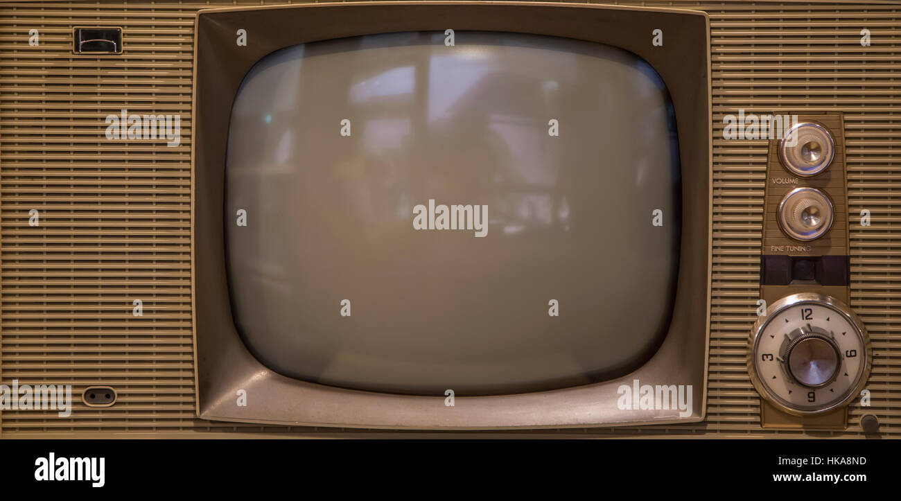 Vintage analog television Stock Photo - Alamy