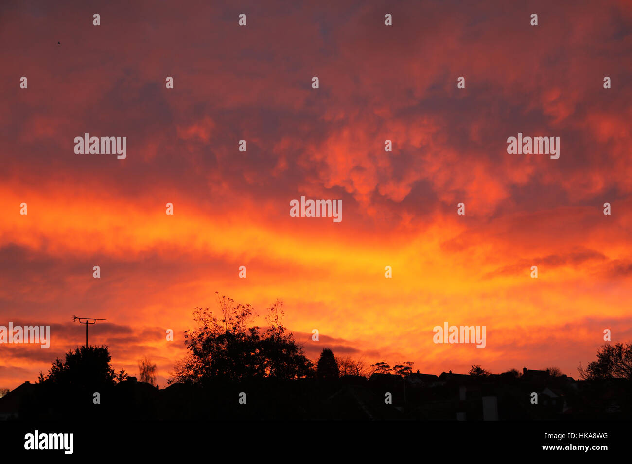 Sky on fire Stock Photo - Alamy