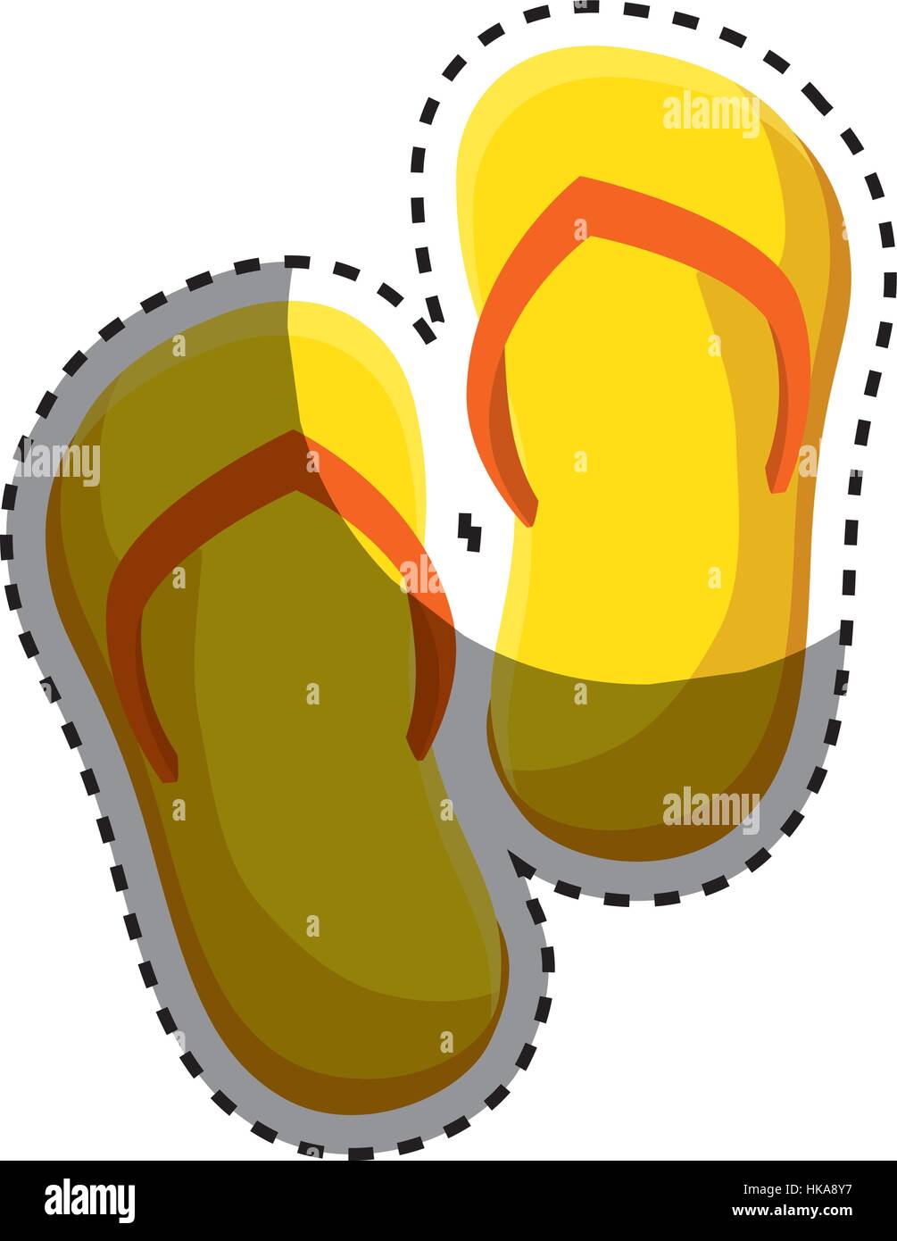 flip flops isolated icon vector illustration design Stock Vector Image ...