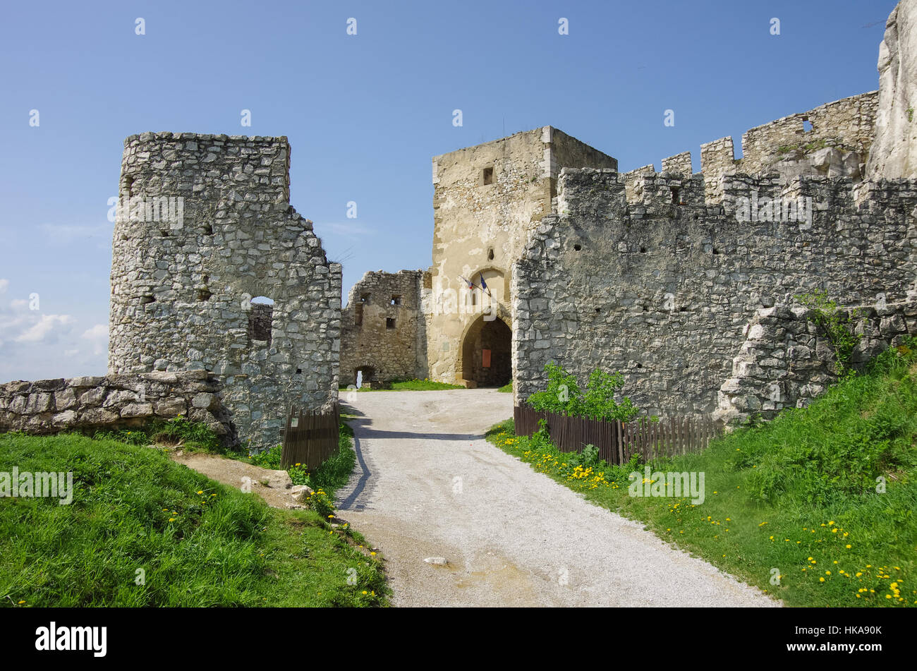 Gate tower of Spis Castle. Spissky hrad National Cultural Monument ...