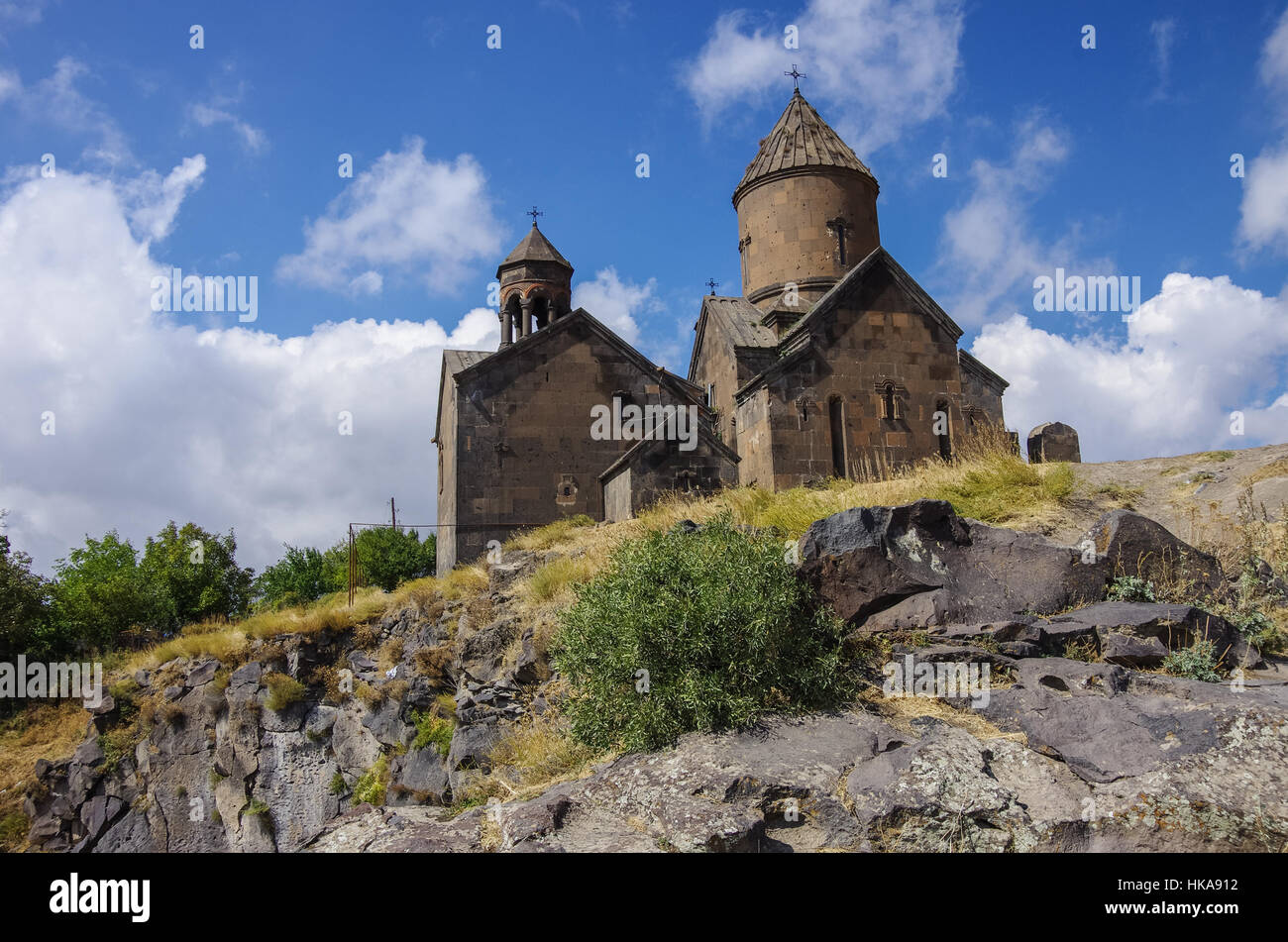 Medieval armenian monastery Saghmosavank, located near Kassakh River ...