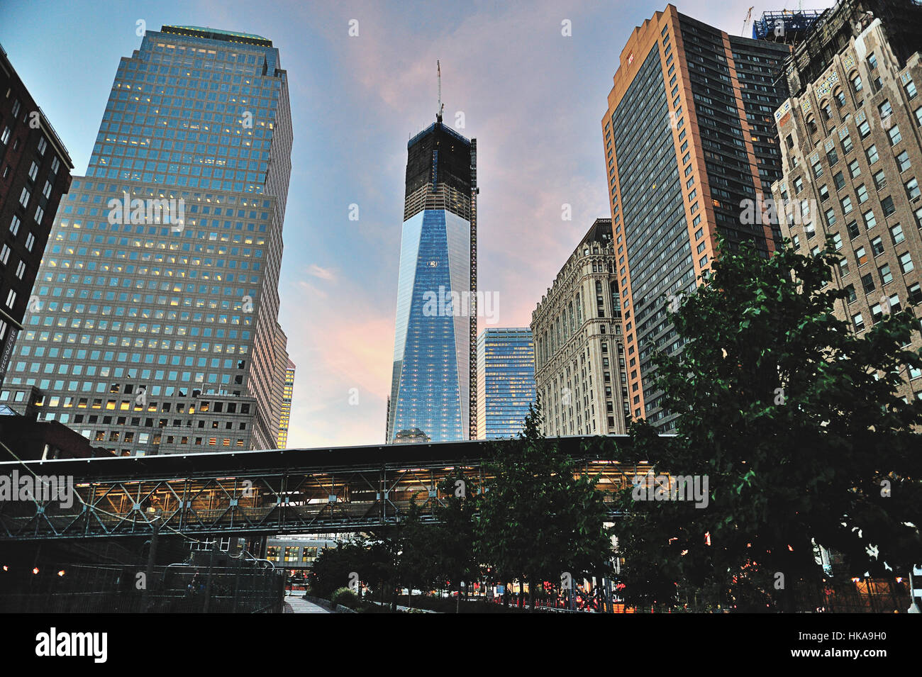 Freedom Tower during building Stock Photo - Alamy