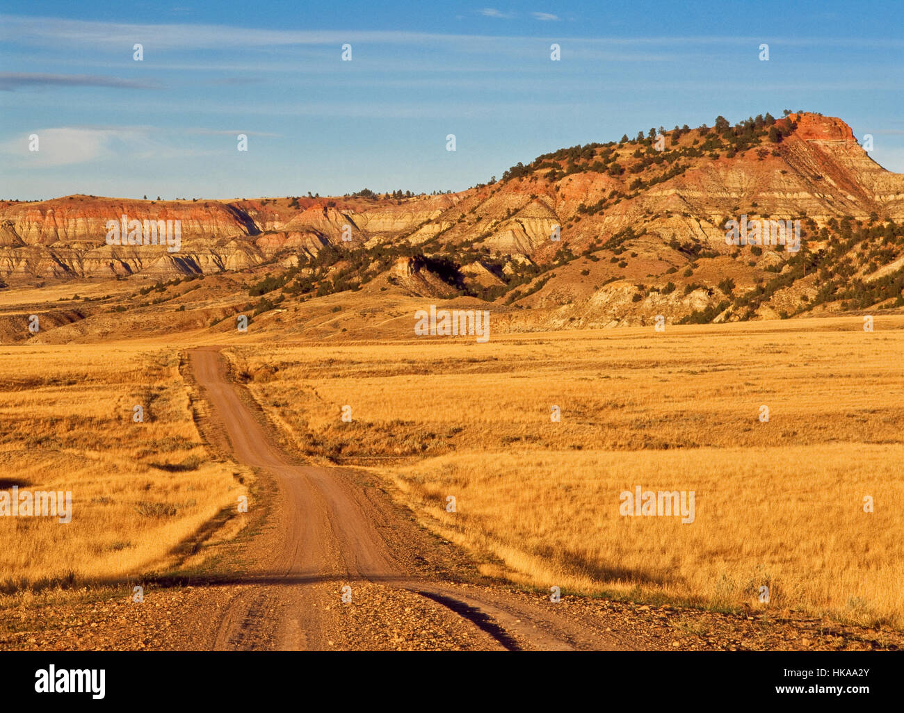 backroad and badlands in the powder river breaks near broadus, montana ...