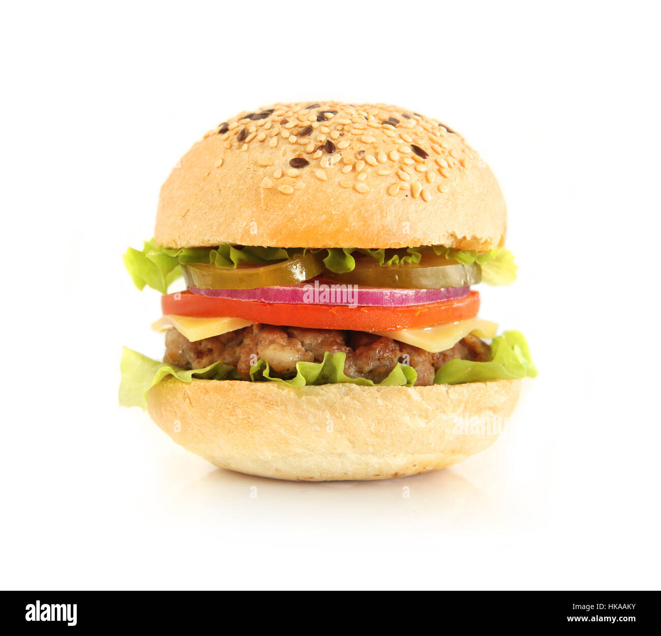 Burger isolated on white Stock Photo - Alamy