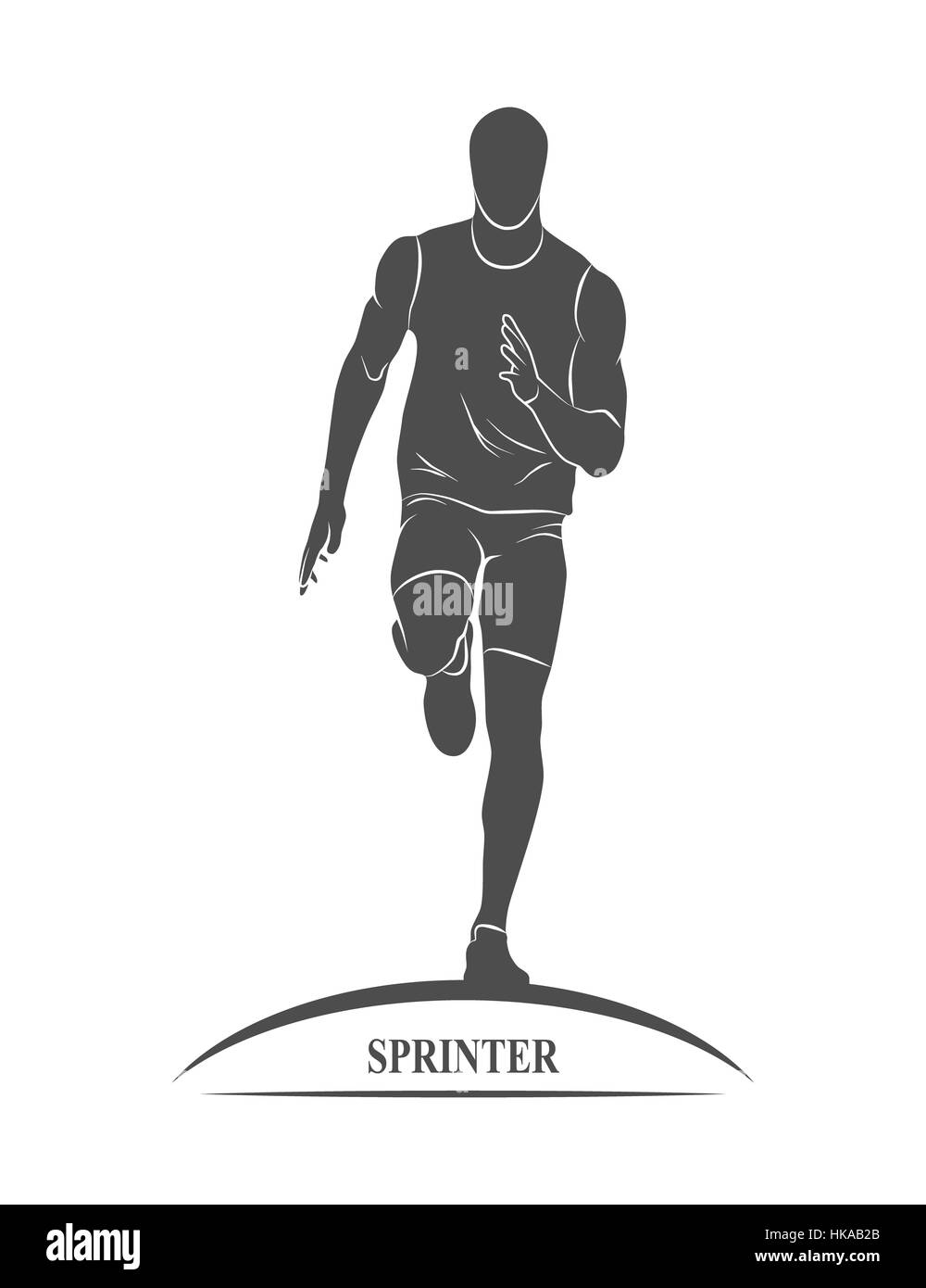 Drawing man sport runner icon hi-res stock photography and images - Alamy