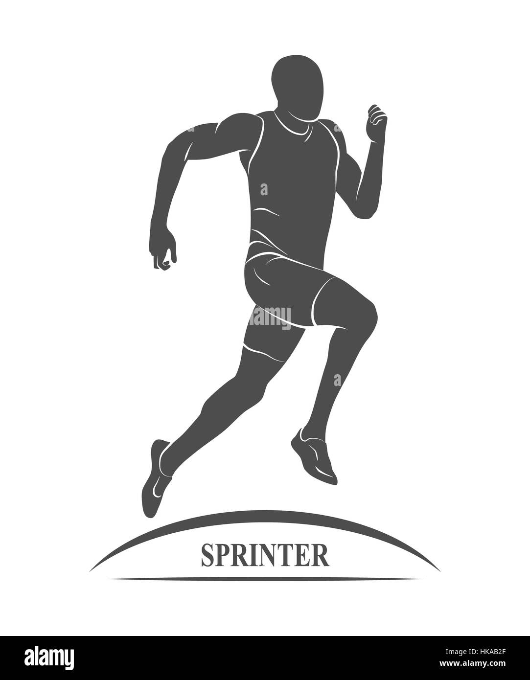 Icon runners on short distances sprinter. Photo illustration Stock ...